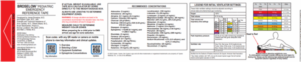 Broselow Pediatric Emergency Reference Tape | AirLife